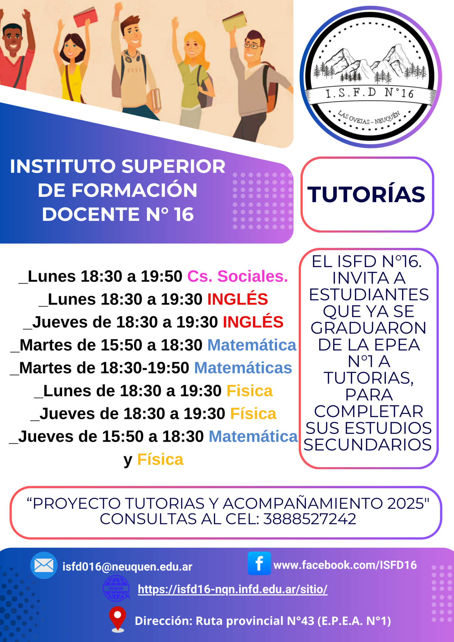 “PROYECTO TUTORIAS Y ACOMPAÑAMIENTO 2025″ – Instituto Superior de ...